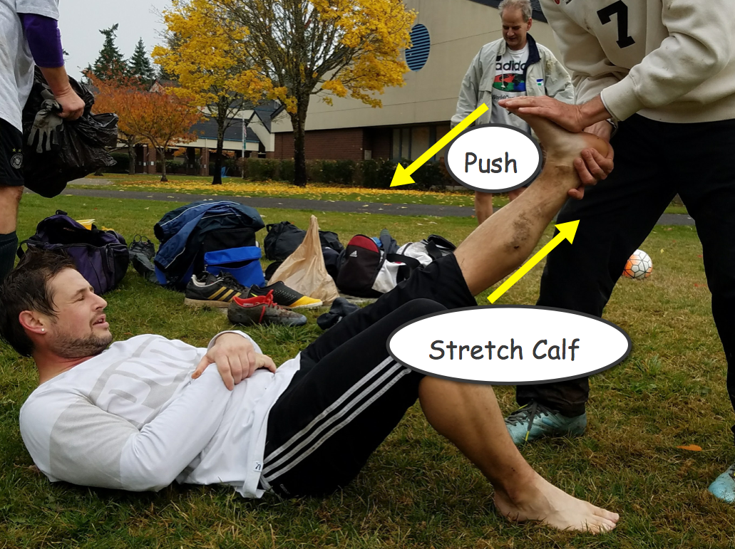 Push to stretch calf muscle | Feel Good